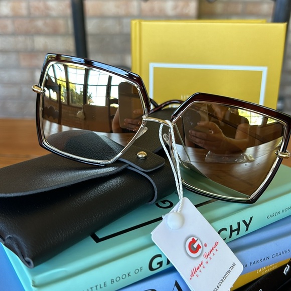 Accessories | Oversized Square Fashion Sunglasses With Mirrored Lens ...